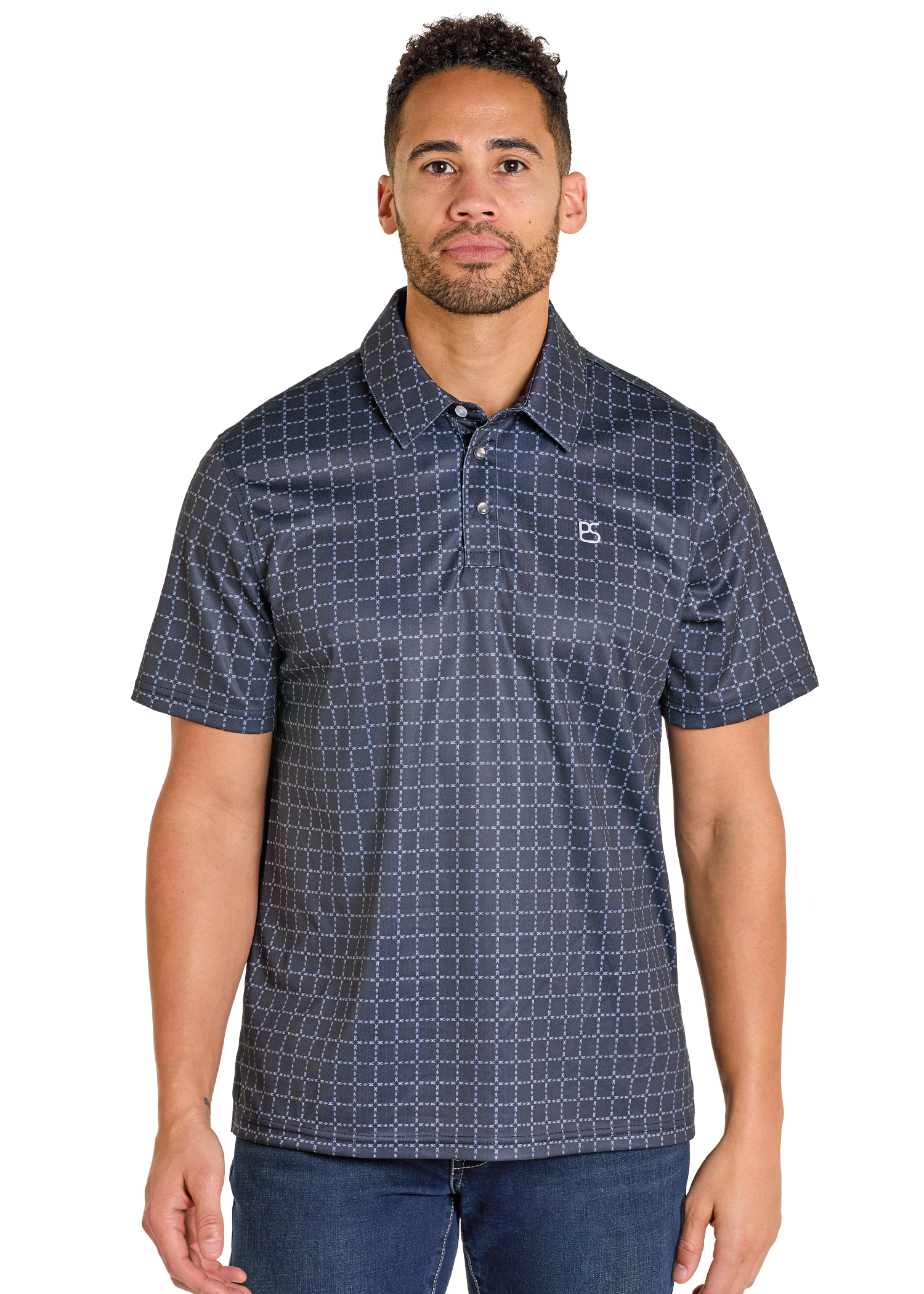 Men's Checkerboard Performance Polo | Panhandle Slim