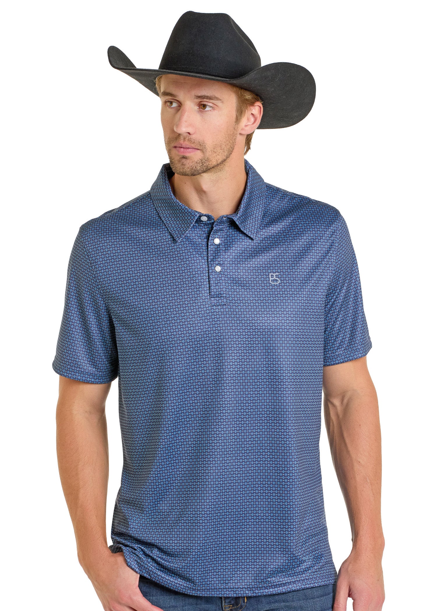 Men's Birdseye Print Performance Polo | Panhandle Slim